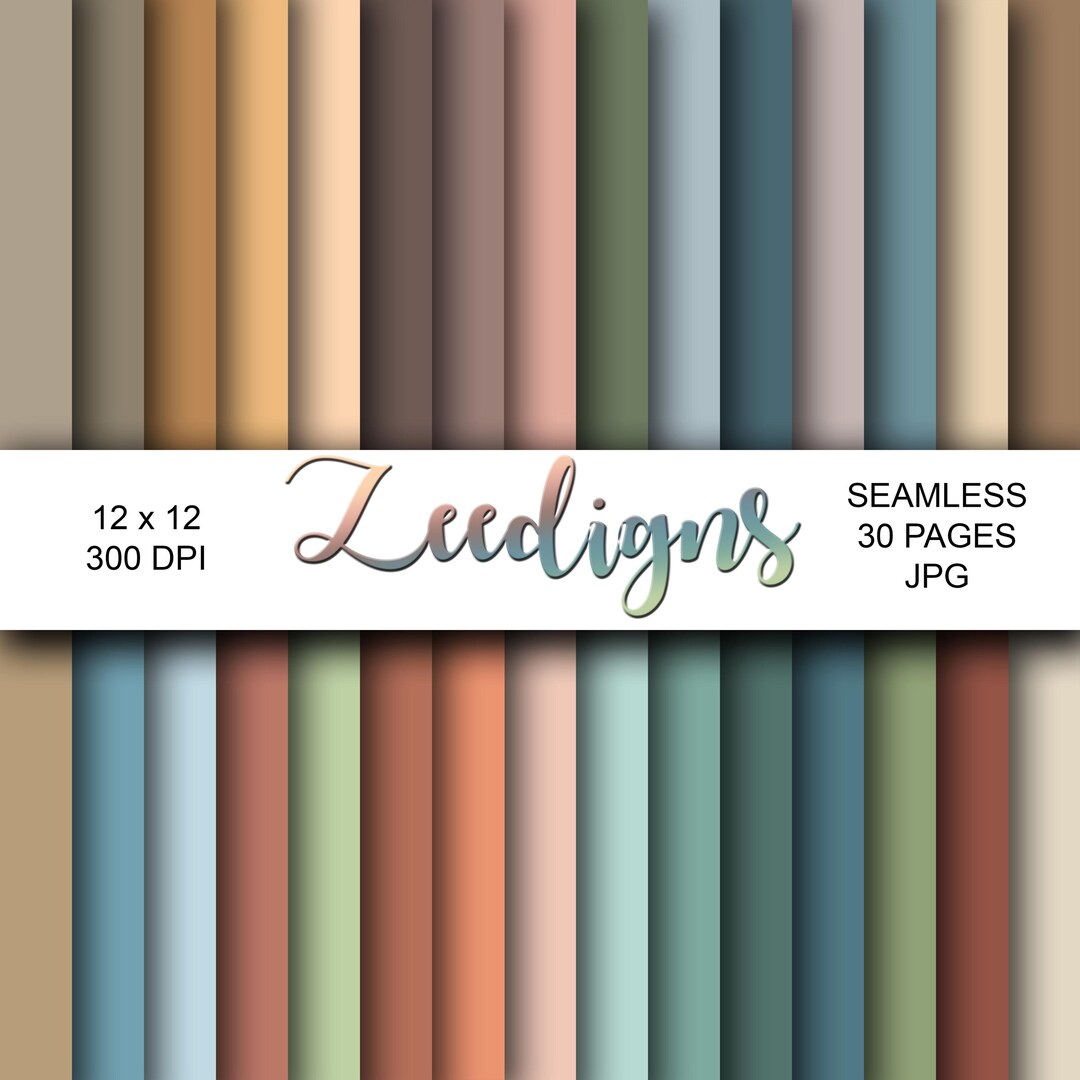 Earthy Colors 1 Seamless Digital Scrapbook Printable Paper | Brown Blue ...