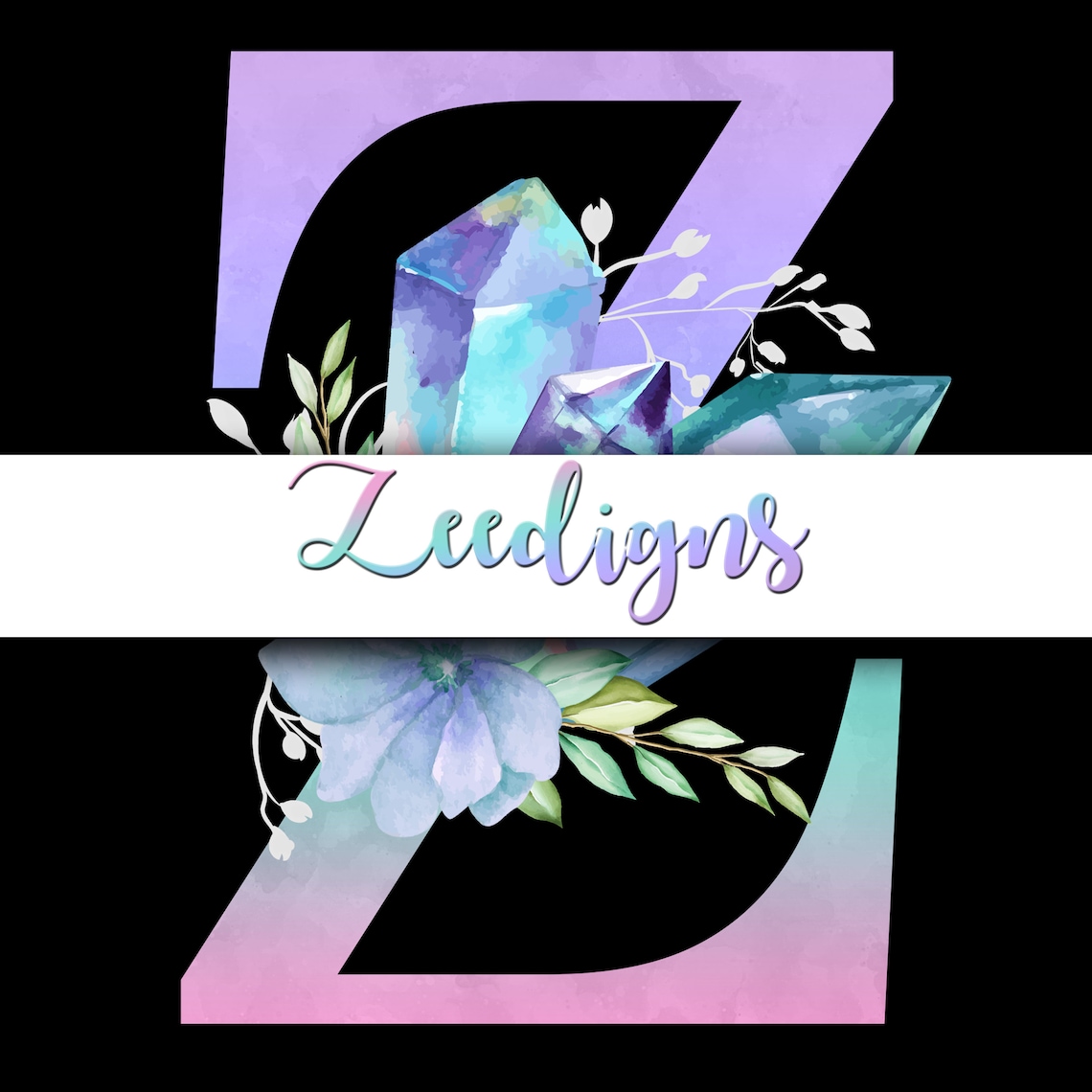 Crystals Alphabet Clipart Scrapbooking Digital Set Printable - Etsy