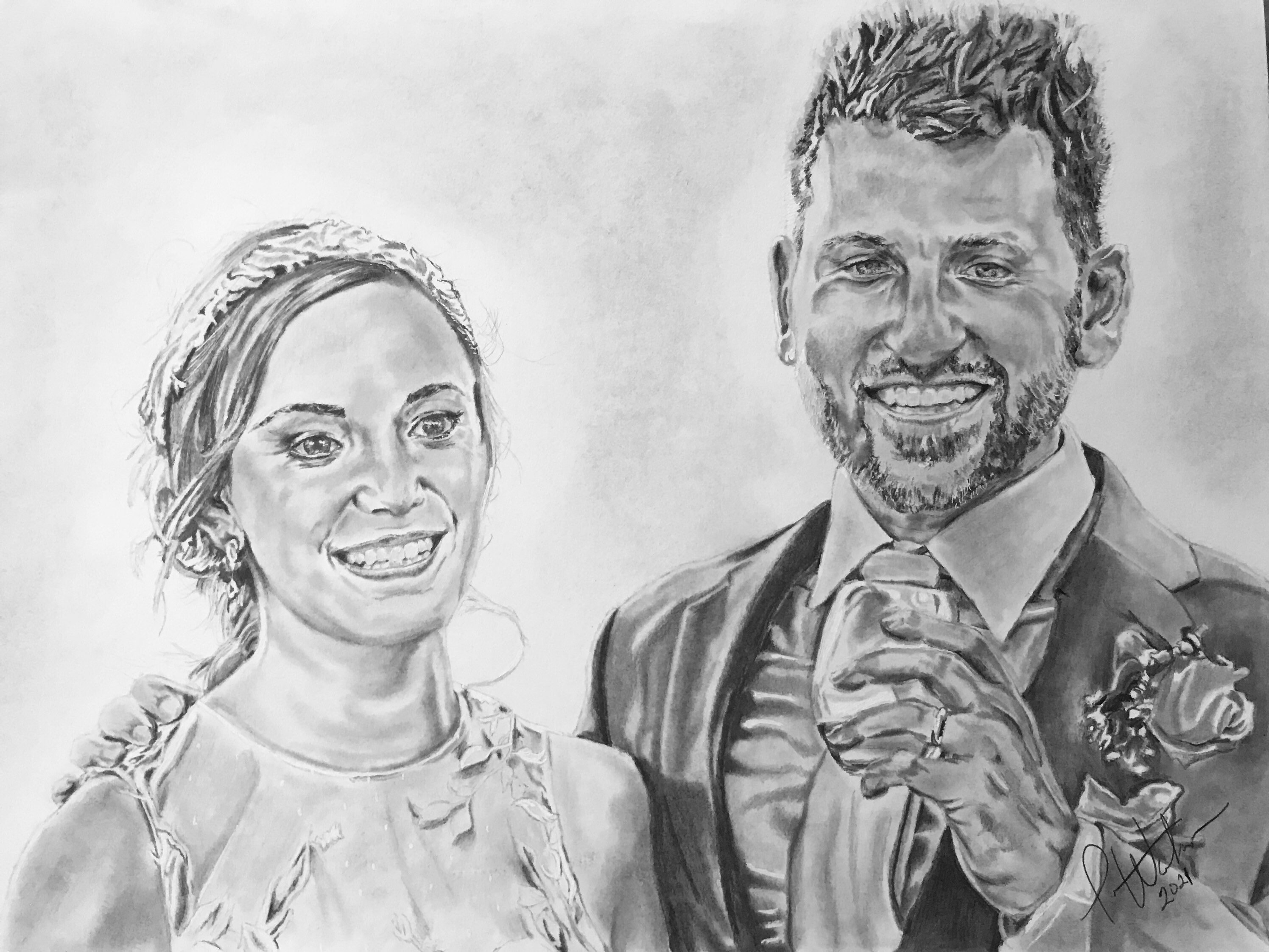 Custom Graphite Portrait From Your Photo - Etsy