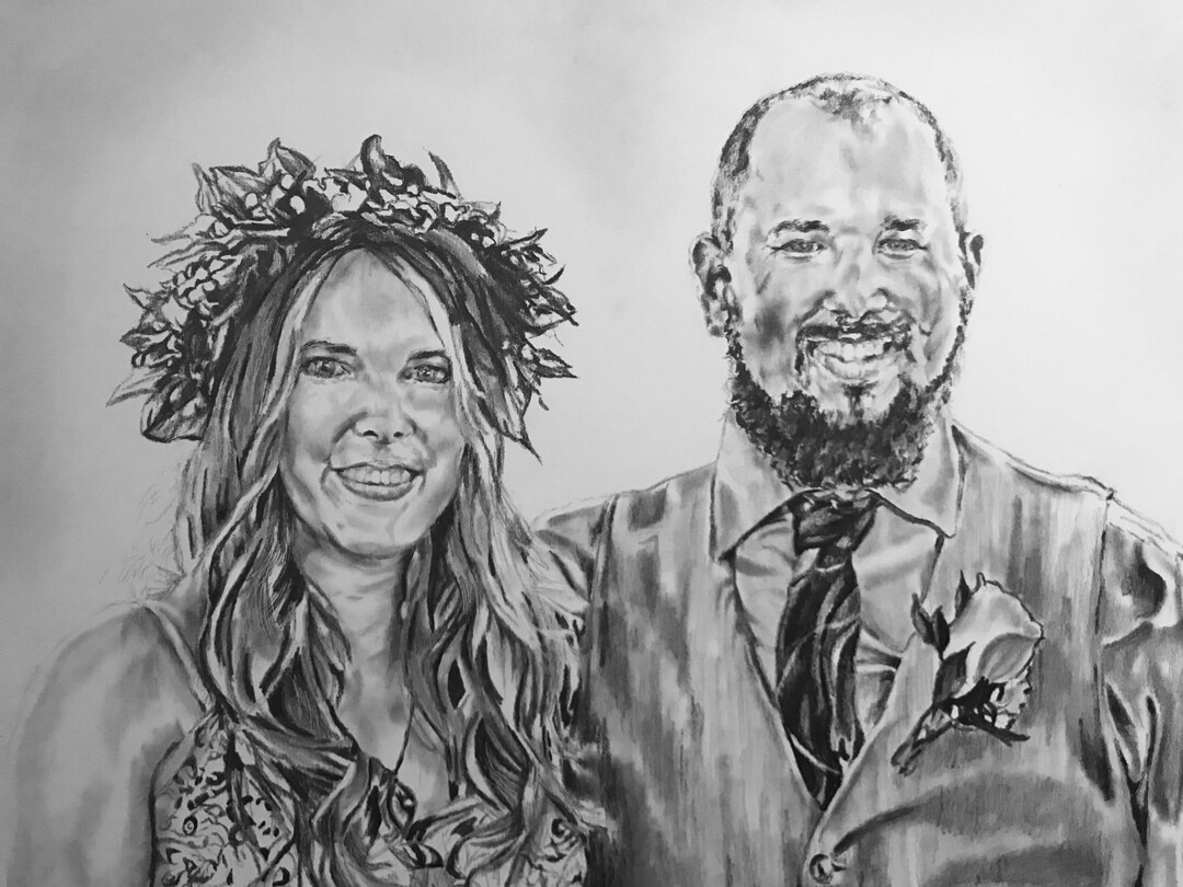 Custom Graphite Portrait From Your Photo - Etsy