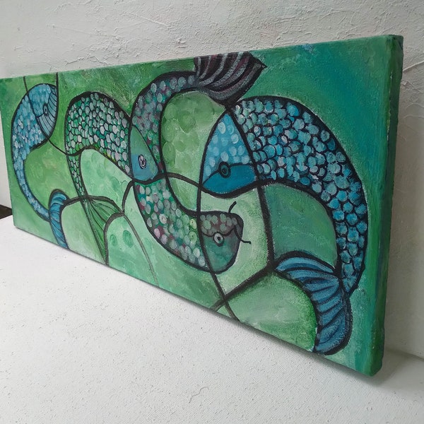 Modern Fish Painting - Etsy