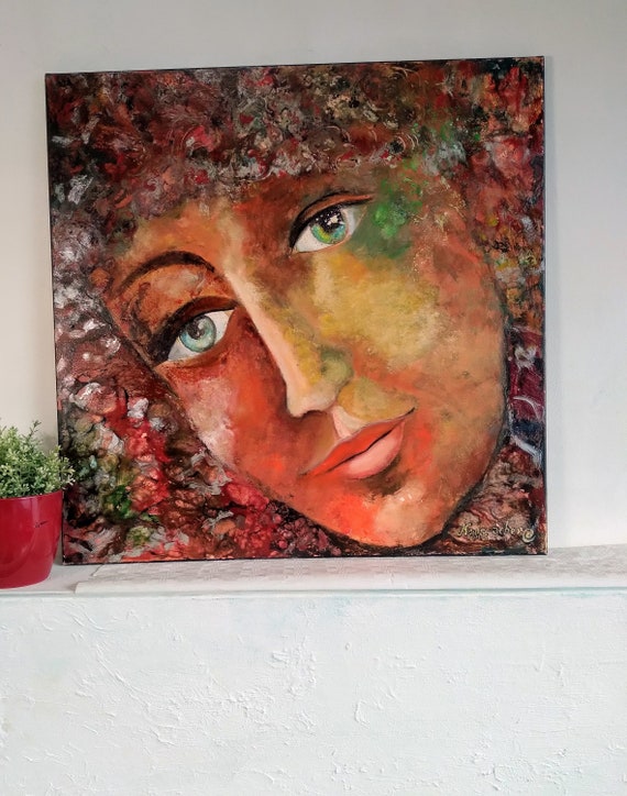 Square Original Abstract Venus Oil Painting on Canvas - Etsy