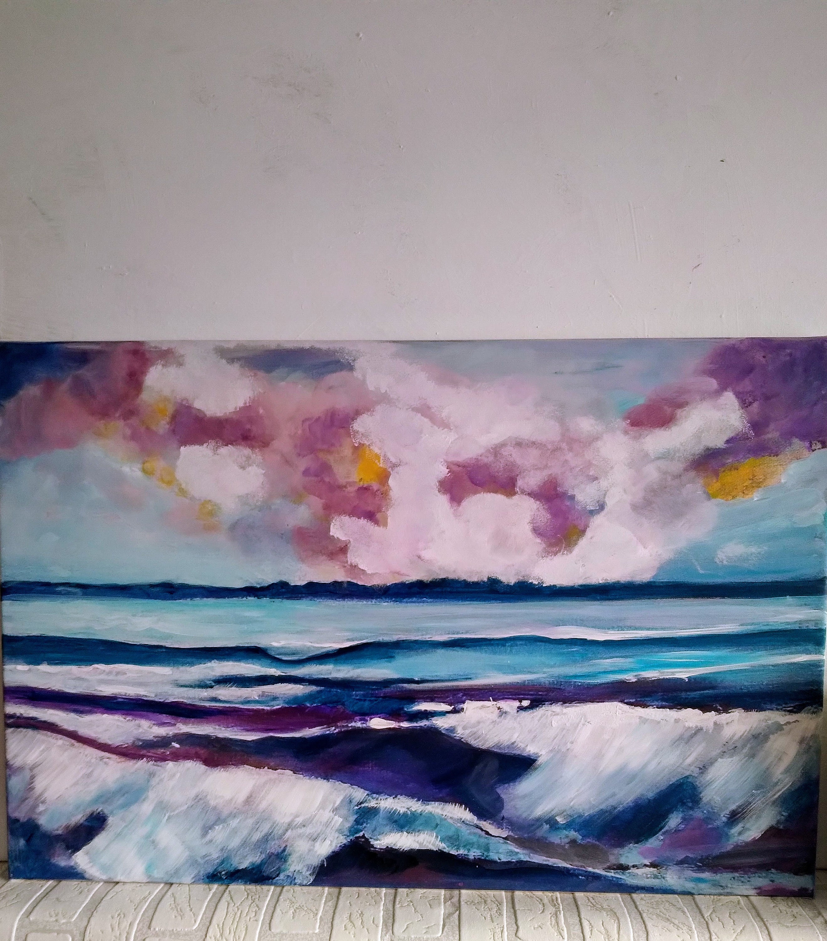 Original Marine Hand Painted Ocean Wave Acrylic Painting on Canvas - Etsy