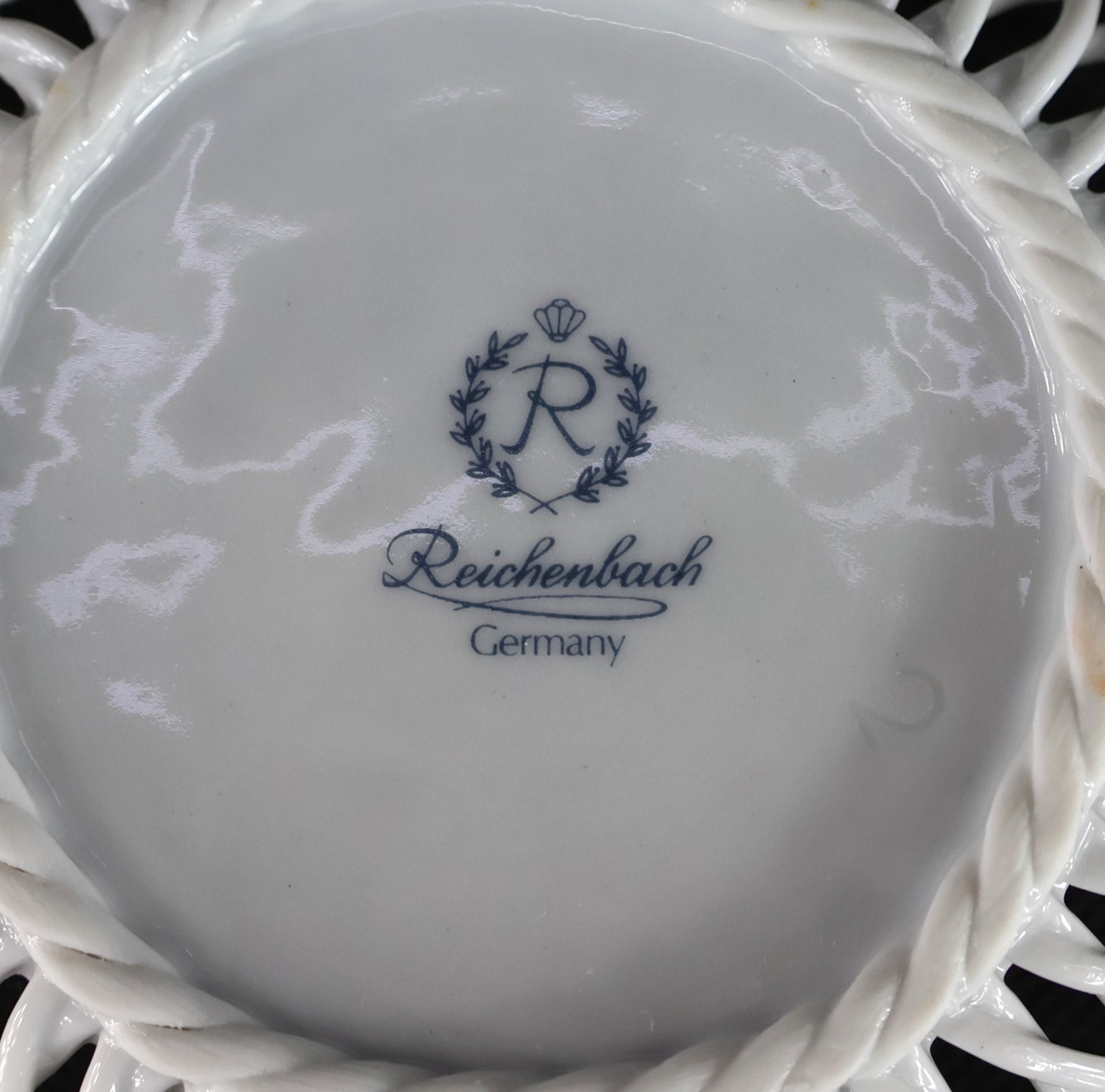 Thuringian Porcelain Reichenbach Decorative Bowl With Flowers Germany ...