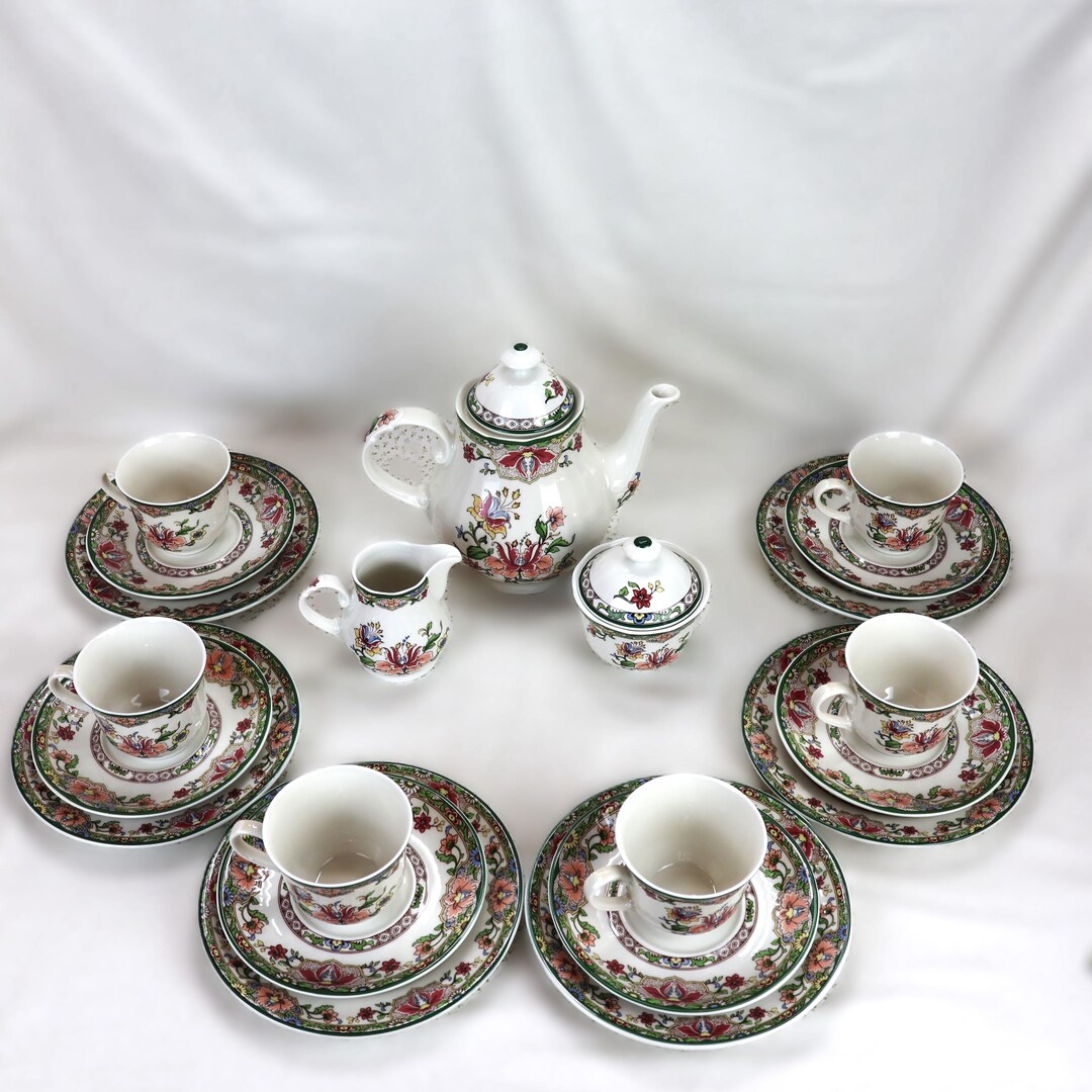 Vintage Porcelain Tea & Coffee Set for 6 - Bavaria, Germany, Eschenbach ...