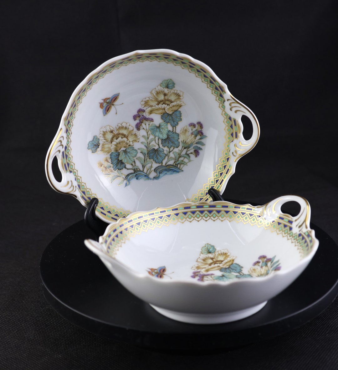 AK Kaiser Porcelain / Germany / Monarch / 2 Confectionery Bowls ...