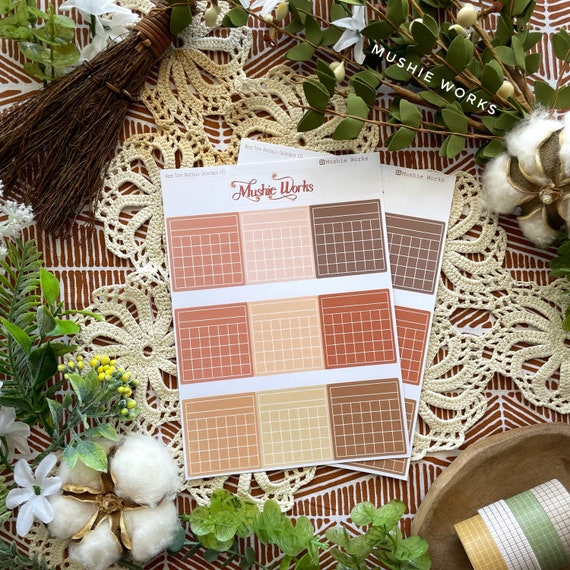 Warm Tone Neutral Calendars Sticker Sheet Journal Stickers | Etsy