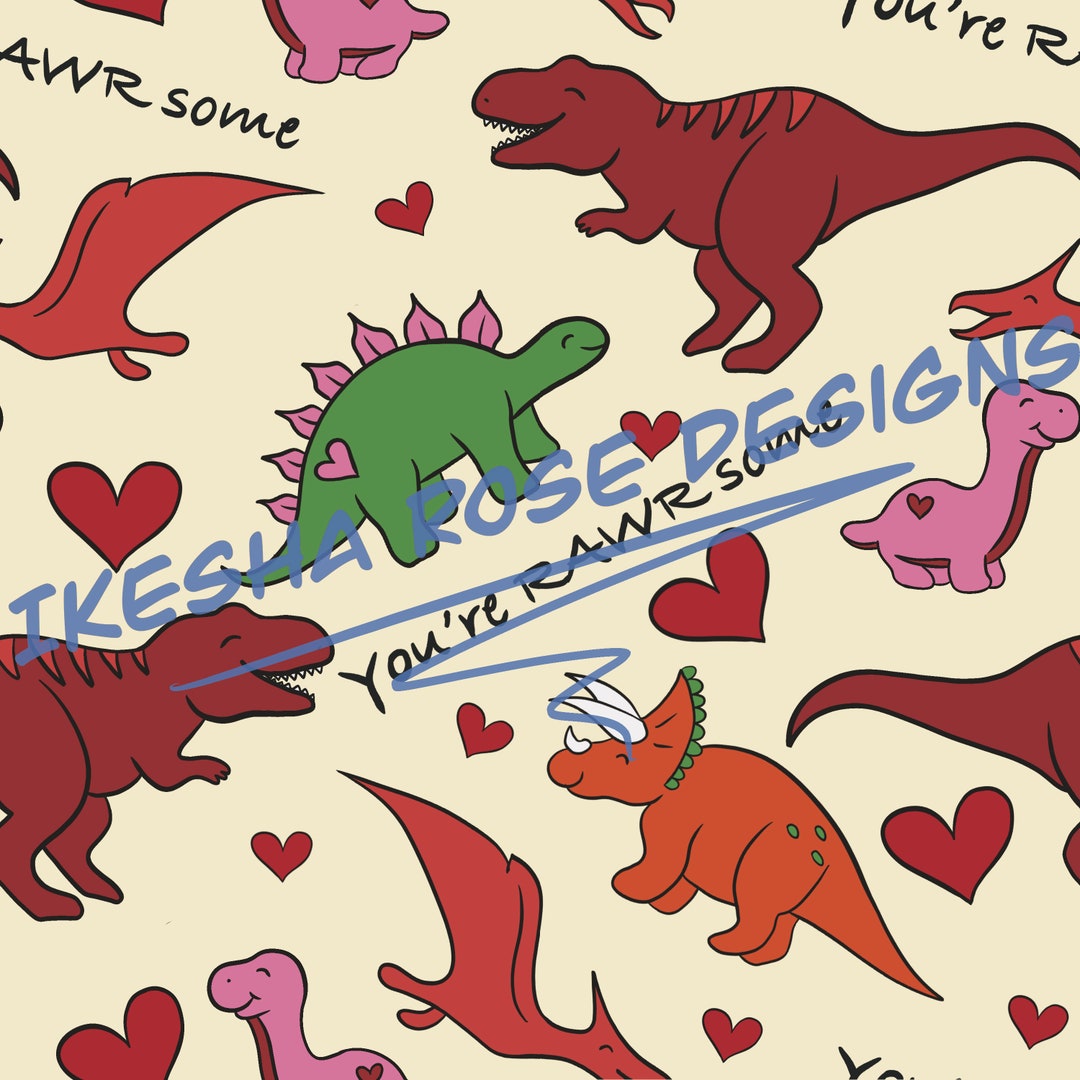 Dino Hearts, Dinosaur, Youre Rawr Some, Valentines Day,file, Vday, Love ...