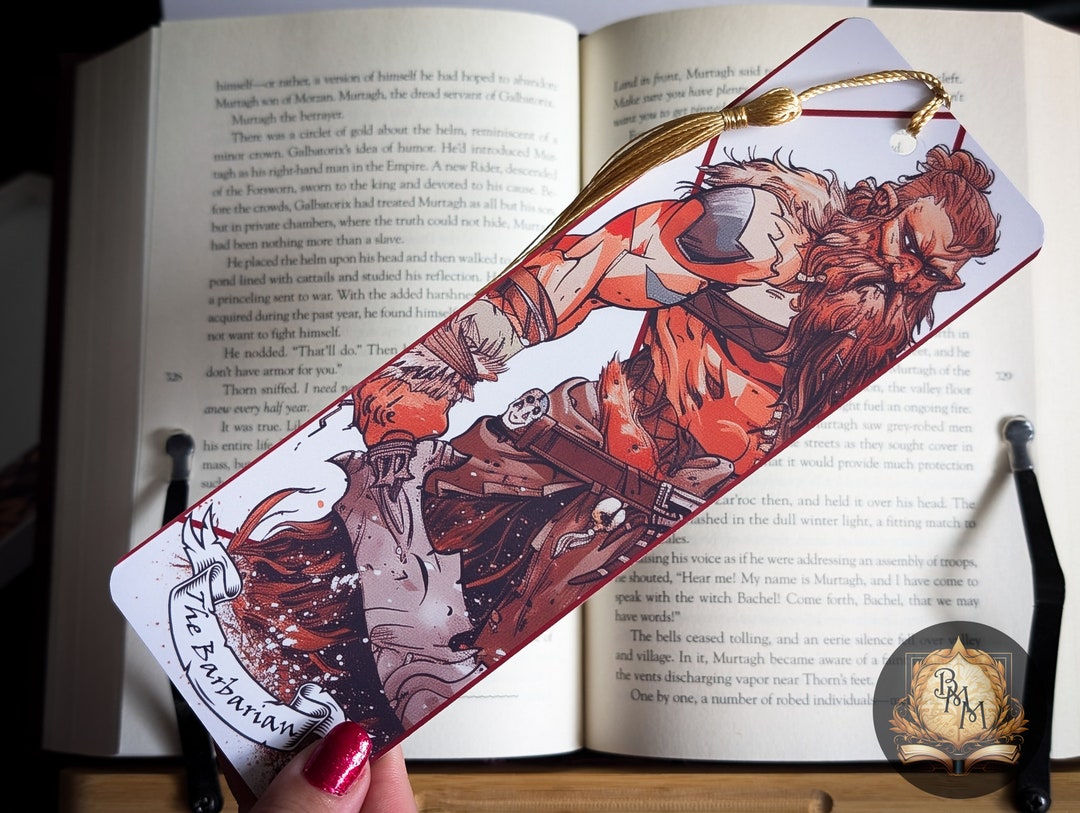 The Barbarian | Dnd Bookmark | Fantasy Bookmark | | Laminated Bookmark ...