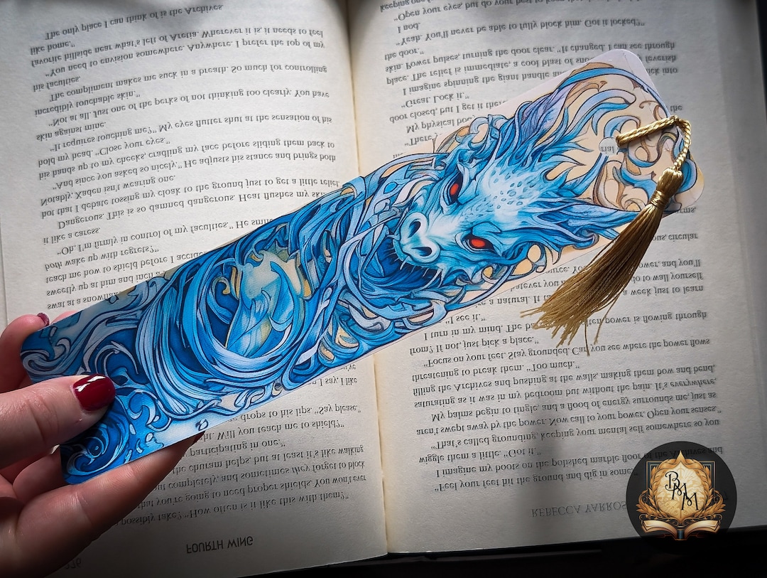 Blue Dragon Bookmark | Fantasy Bookmark | Mystical Bookmark | Laminated ...
