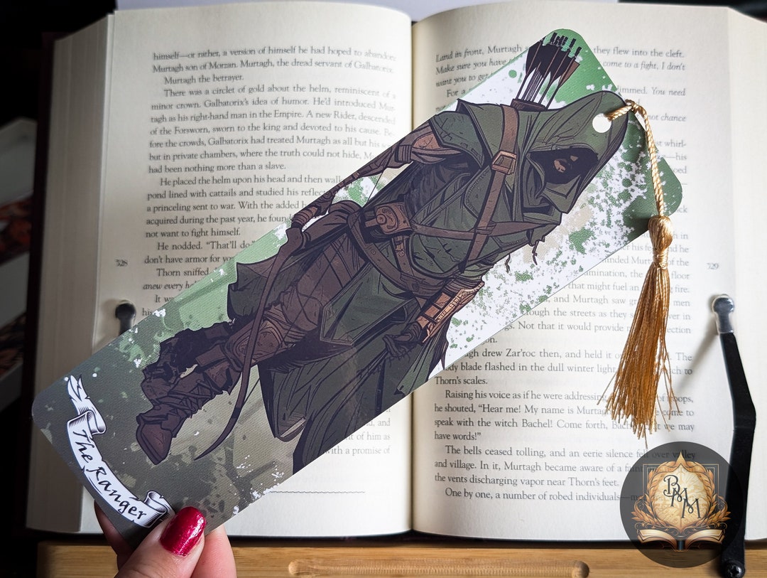 The Ranger | Dnd Bookmark | Fantasy Laminated XL Bookmark With Tassel ...