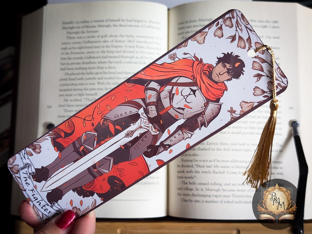 The Fighter | Dnd Bookmark | Fantasy Bookmark | | Laminated Bookmark ...