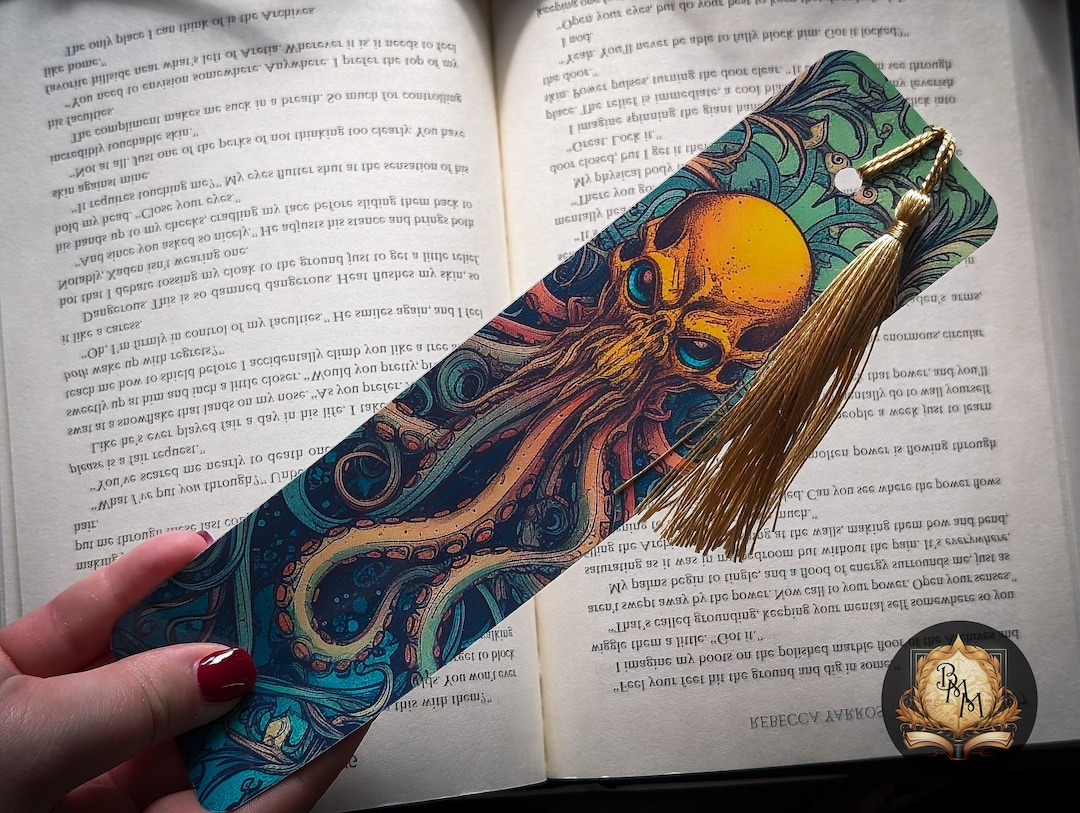 Fantasy Bookmark Kraken Bookmark Cthulhu Bookmark Laminated Bookmark ...
