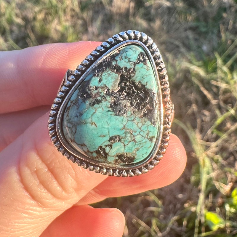 Raw Turquoise Ring - Etsy