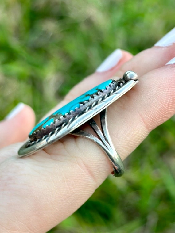 Oval turquoise vintage ring - Gem