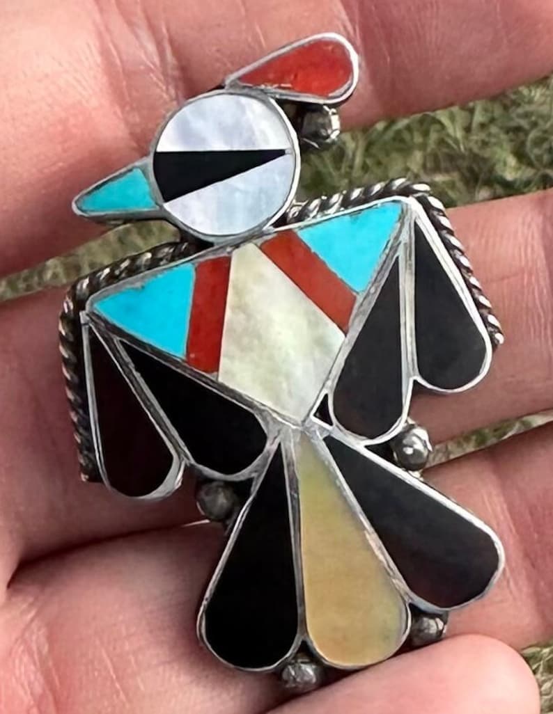 Zuni Thunder Bird Pin/pendant - Etsy