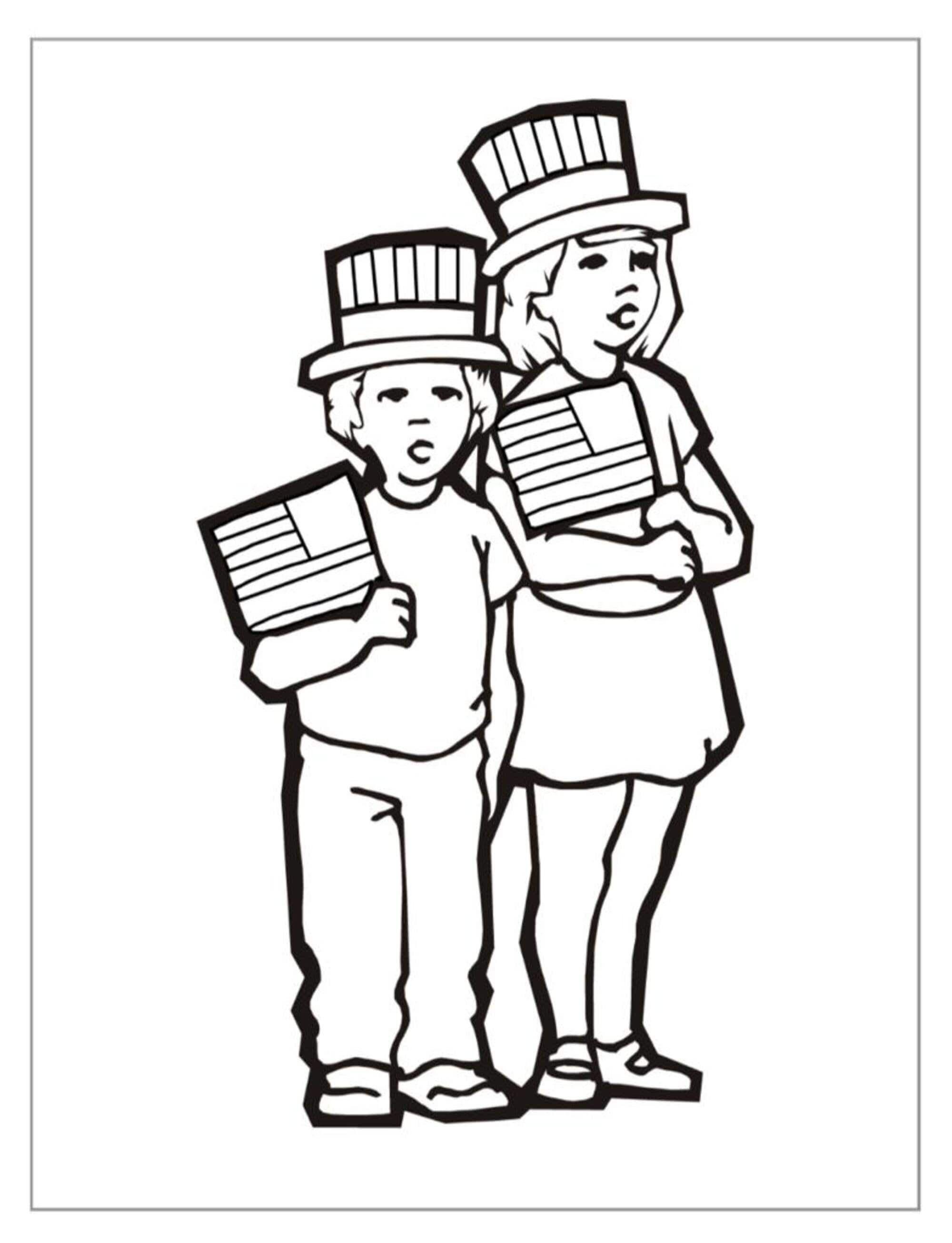 Printable USA Coloring Book - Etsy