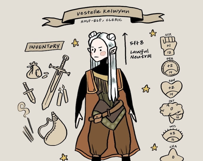 Custom Dnd Simple Character Sheet - Etsy