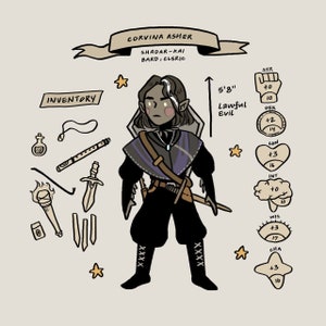 Custom Dnd Simple Character Sheet - Etsy