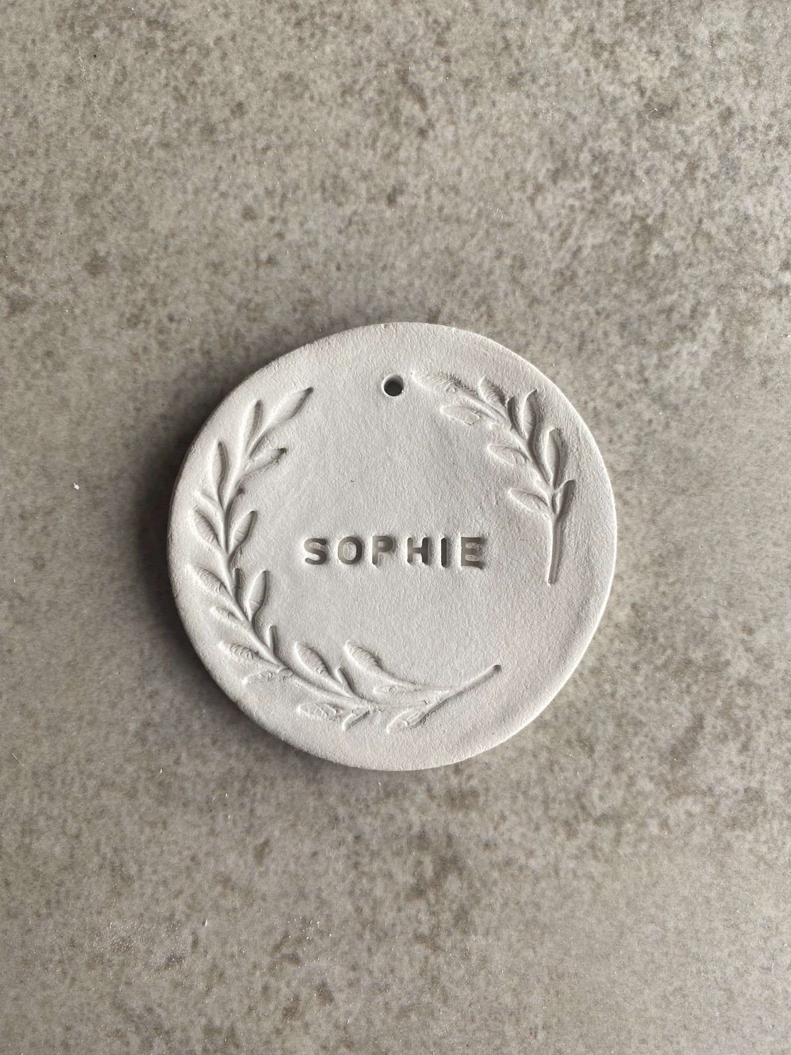 Handmade Personalised Clay Wedding Name Tag - Etsy