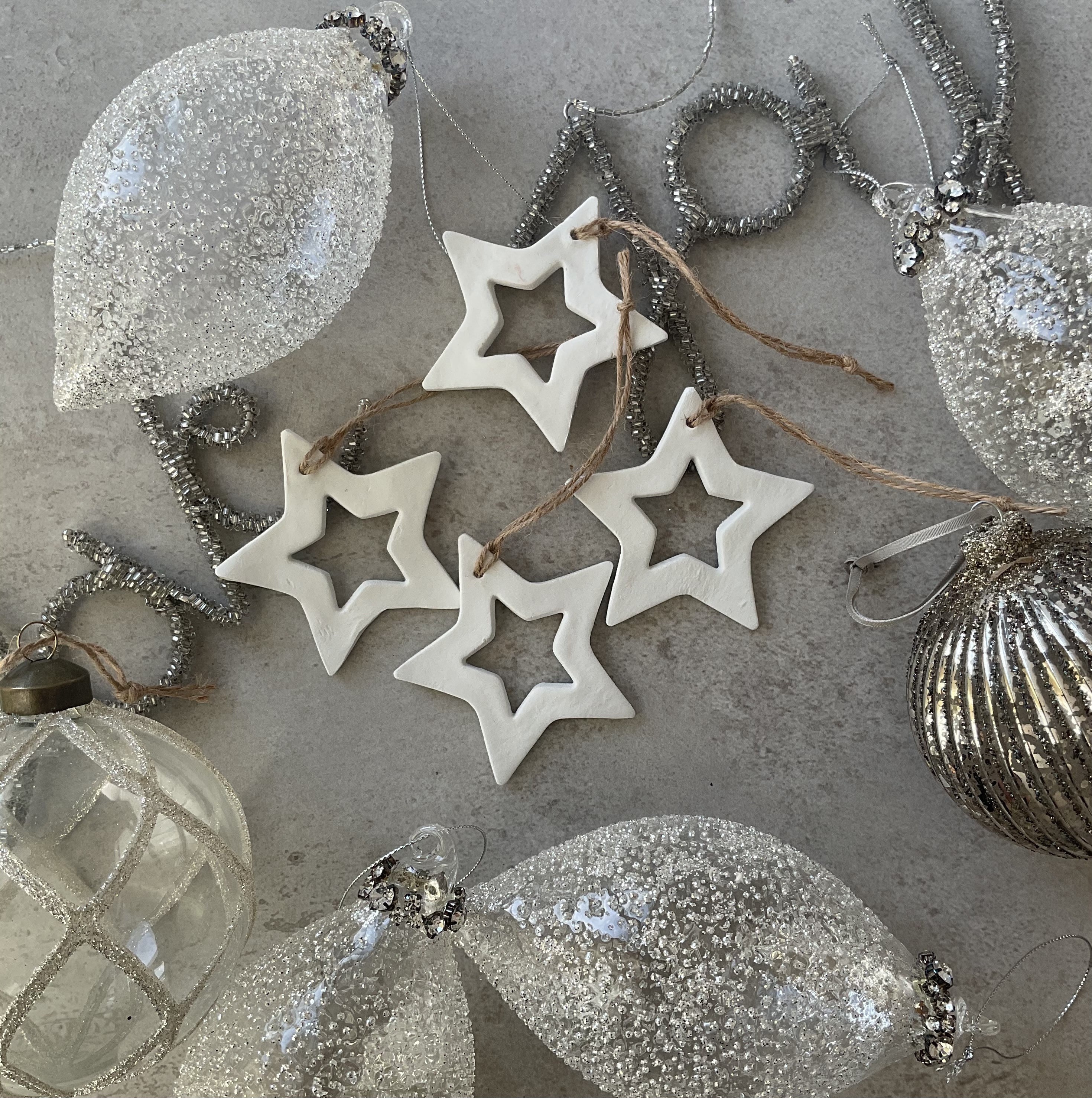Handmade Scandi Clay Star Christmas Decorations - Pack of 4 - Etsy