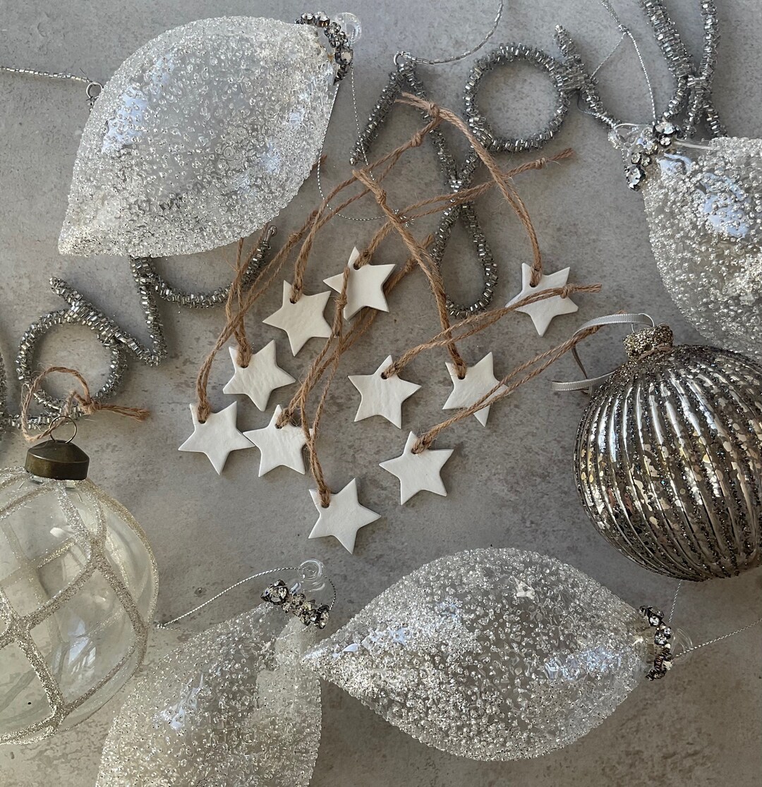 Handmade Scandi Clay Star Christmas Decorations - Pack of 10 - Etsy