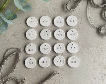 Handmade Personalised Clay Wedding Name Tag - Etsy UK