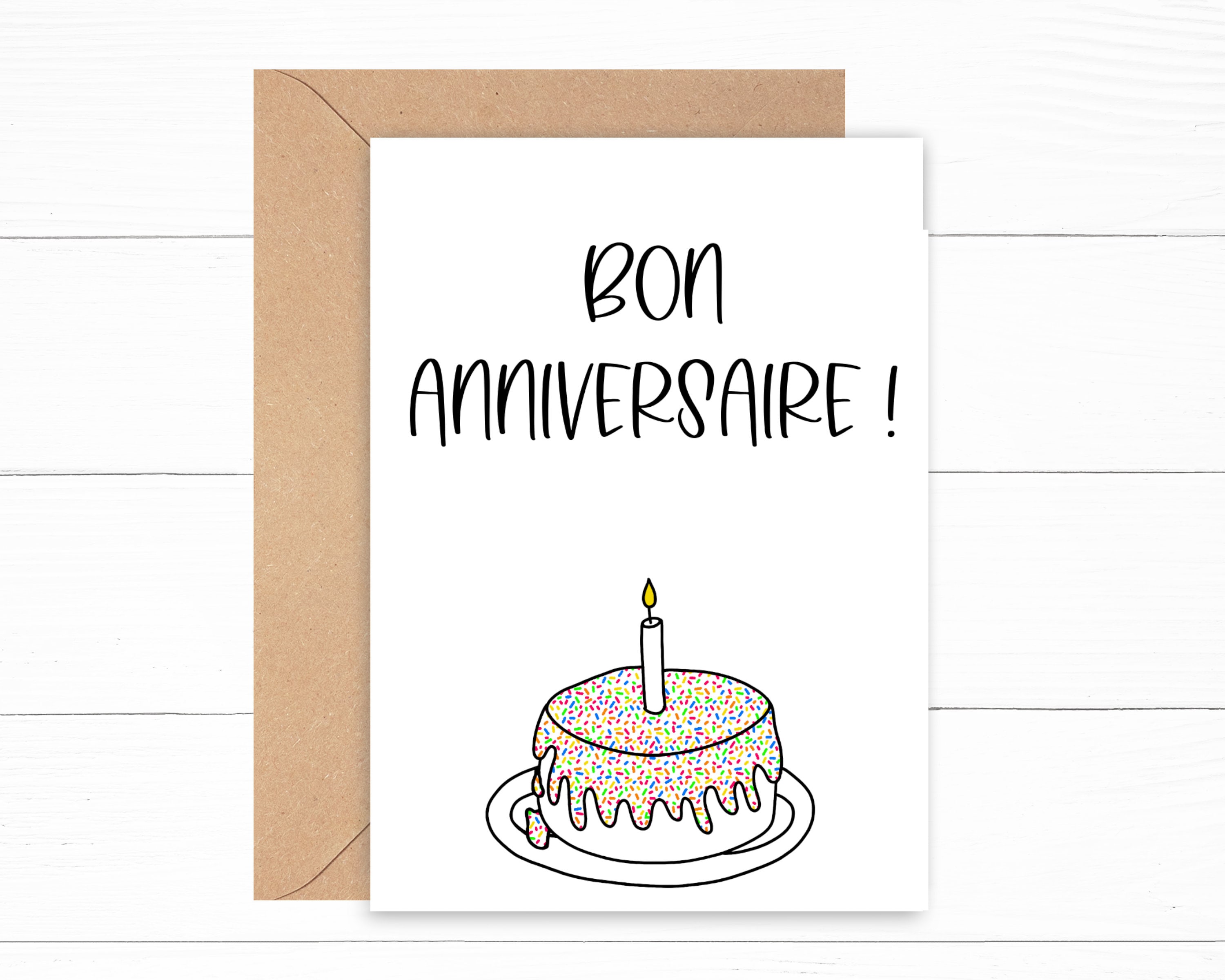 Bon Anniversaire / Joyeux Anniversaire - 4 Designs - Can Be ...