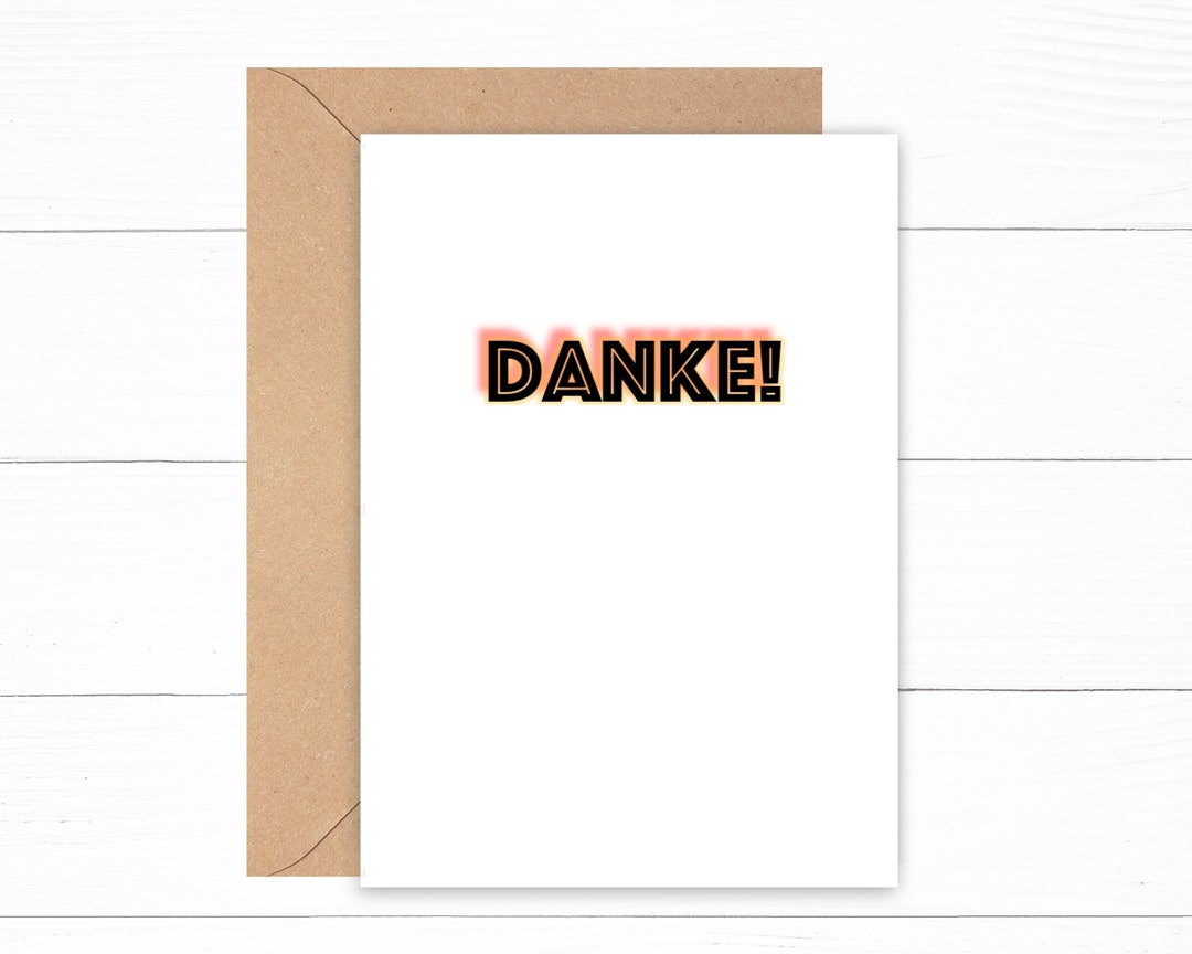 Danke - German Thank You Card A5 - Can Be Personalised (pack of Mini ...
