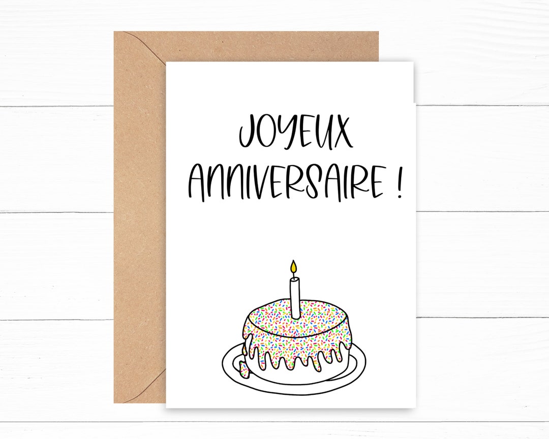 Bon Anniversaire / Joyeux Anniversaire - 4 Designs - Can Be ...
