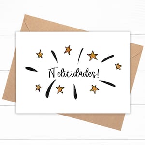 Enhorabuena/felicidades - Spanish Congratulations Card A5 - Can Be ...