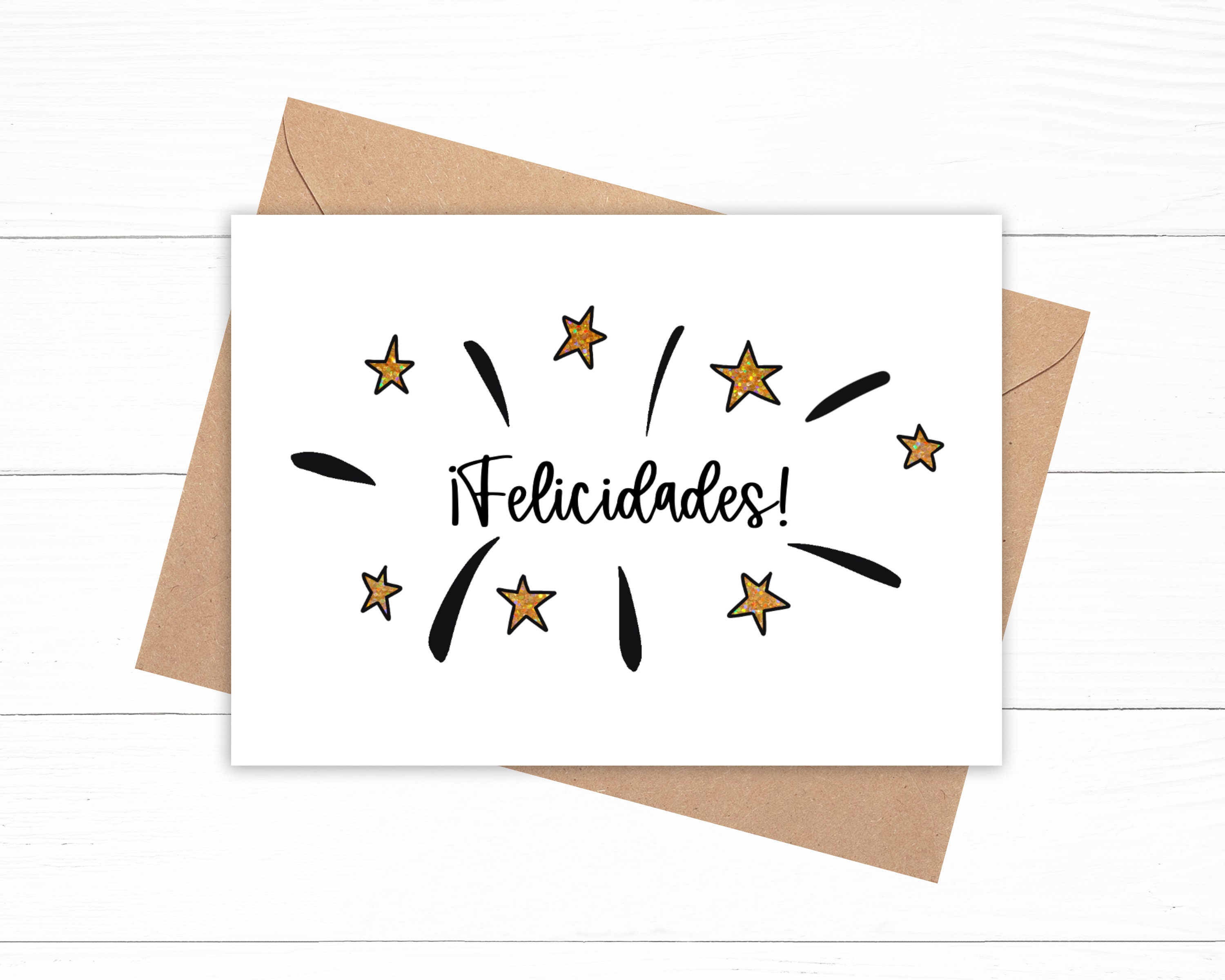 Enhorabuena/felicidades - Spanish Congratulations Card A5 - Can Be ...
