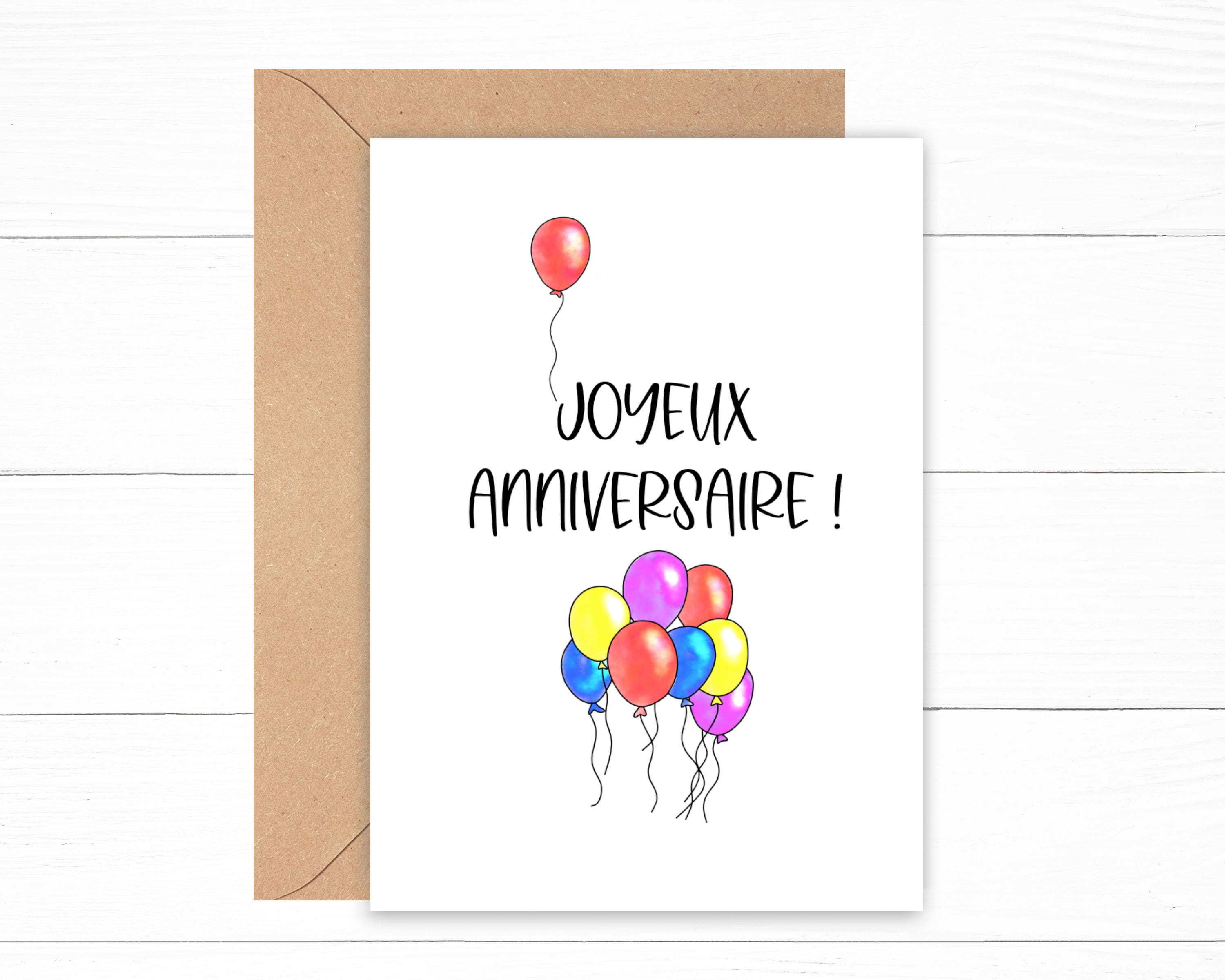Bon Anniversaire / Joyeux Anniversaire - 4 Designs - Can Be ...
