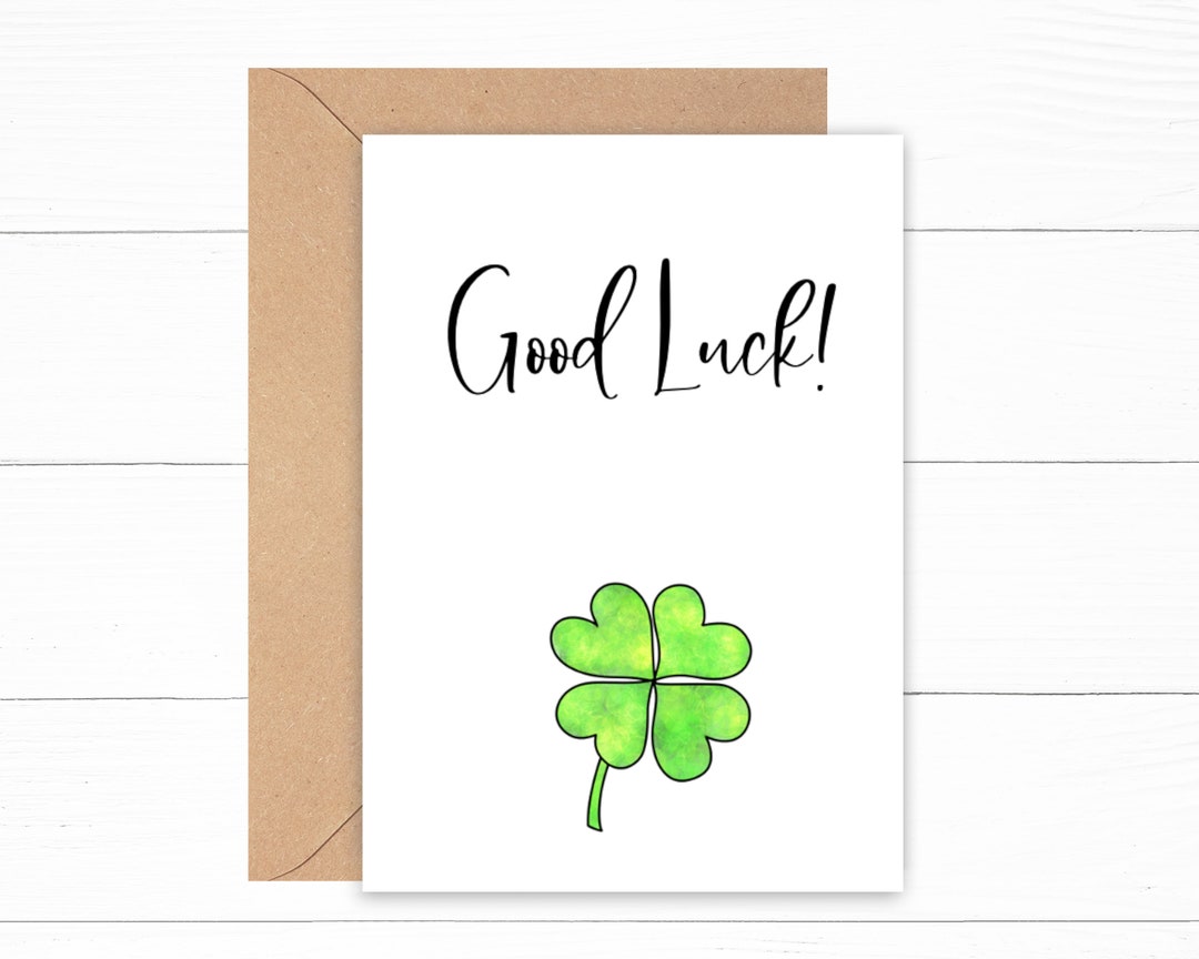 Good Luck Card A5 English Can Be Personalised pack of Mini Cards - Etsy