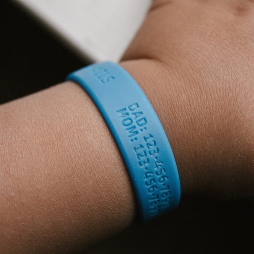 Child Waterproof ID Bracelet Emergency Contact Silicone Band - Etsy