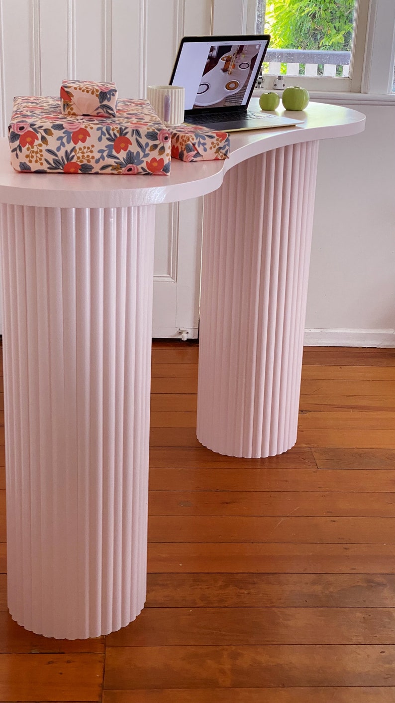 Wooden Peanut Shaped Desk/console/hall Table - Etsy