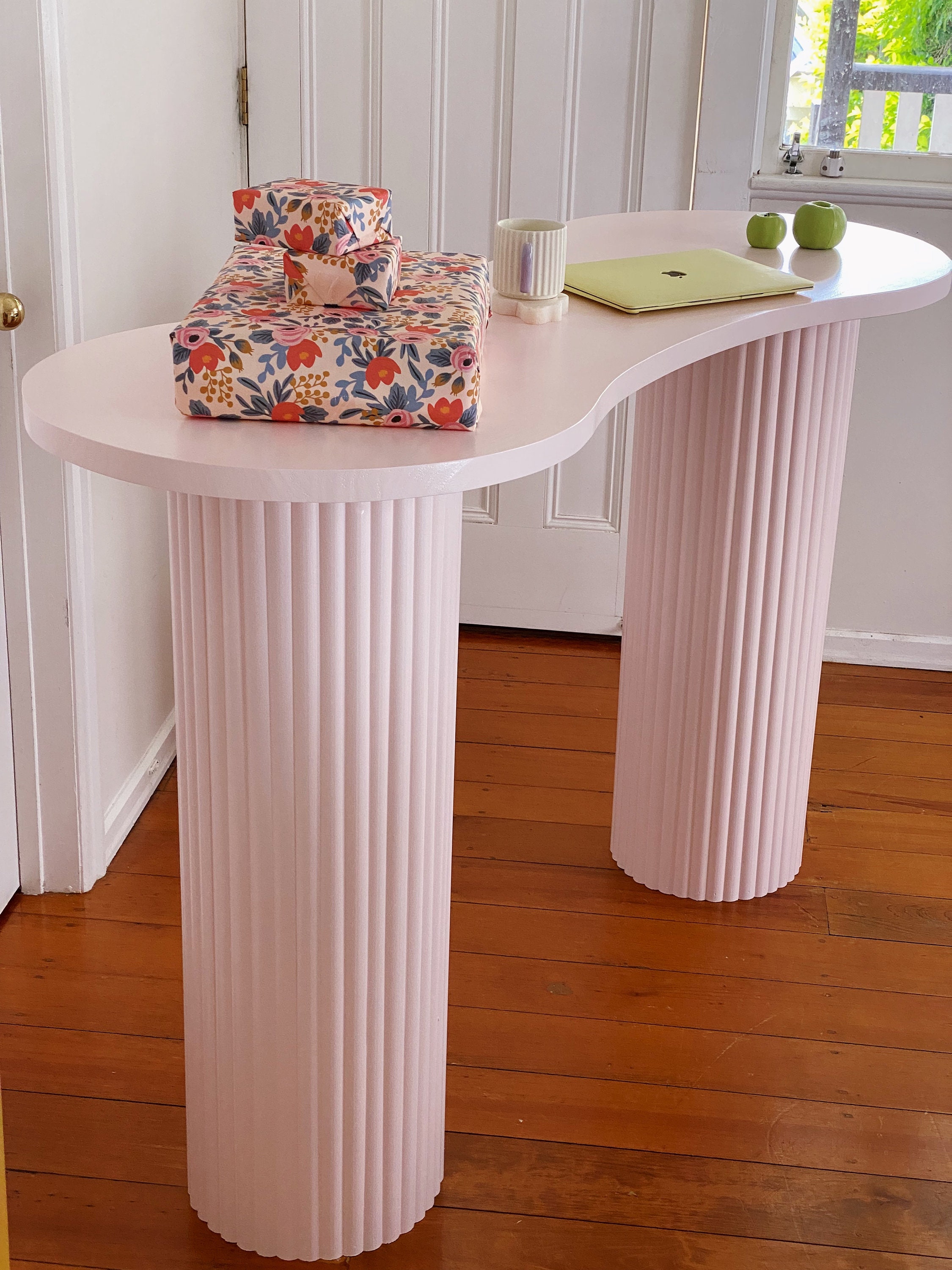 Wooden Peanut Shaped Desk/console/hall Table - Etsy