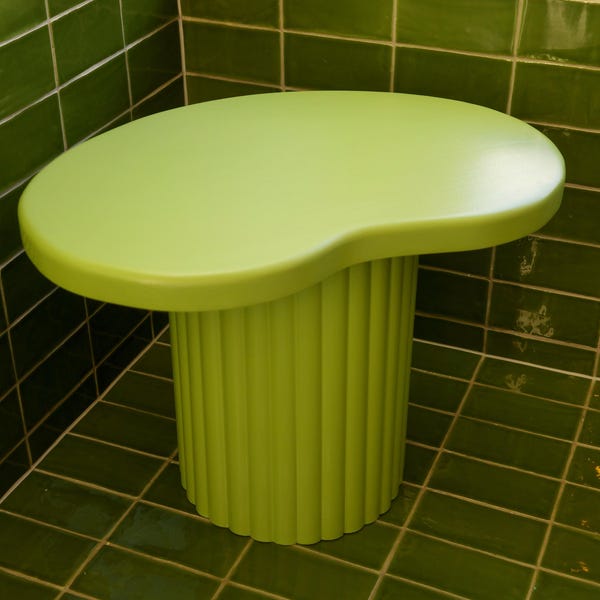 Oval Shaped Coffee Table With Chunky Fluted Legs - Etsy