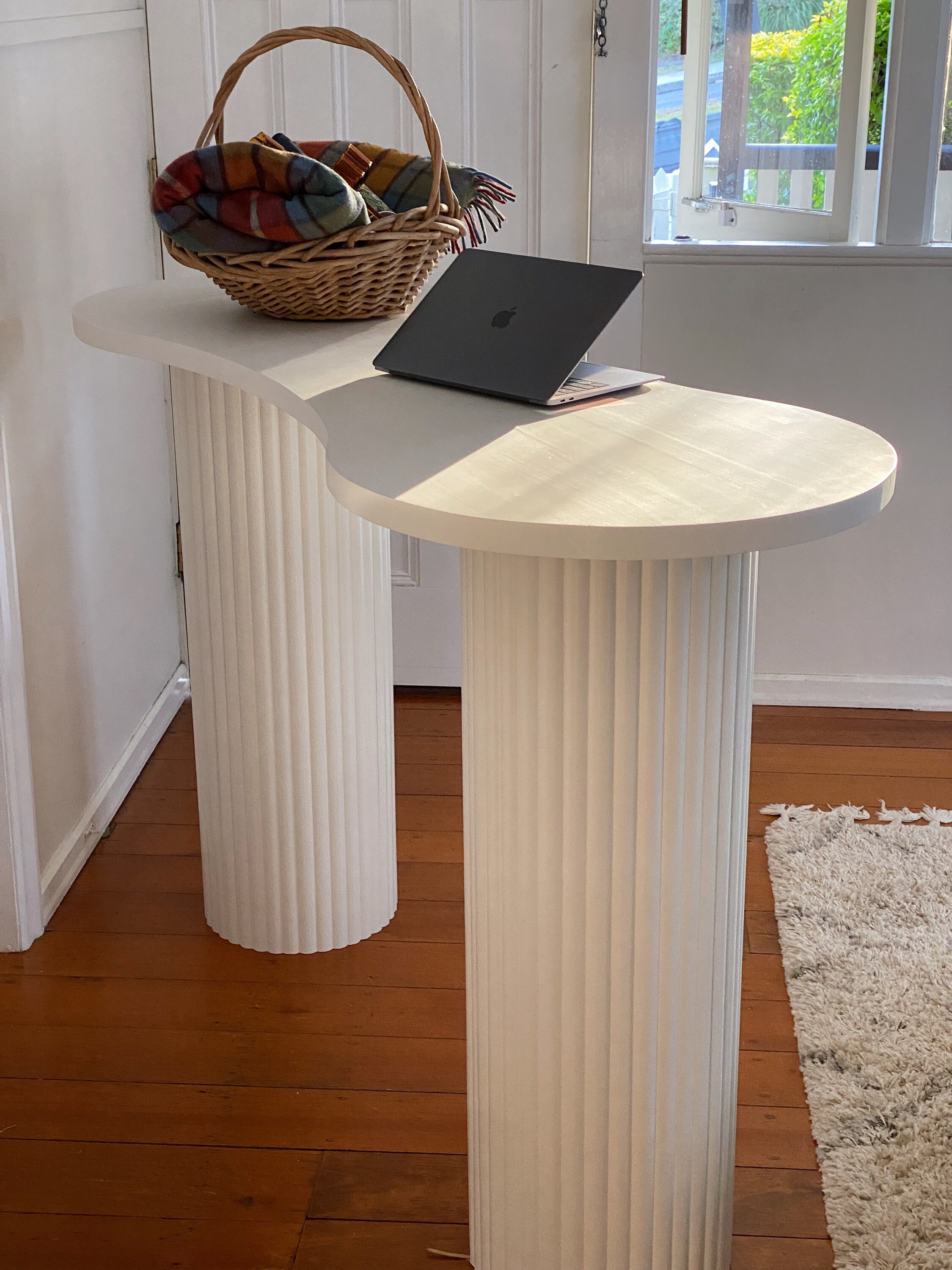 Wooden Peanut Shaped Desk/console/hall Table - Etsy
