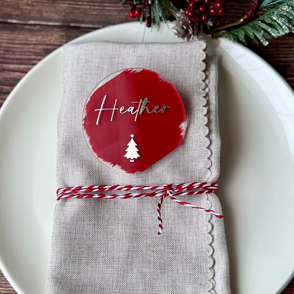 Circle Place Card - Etsy