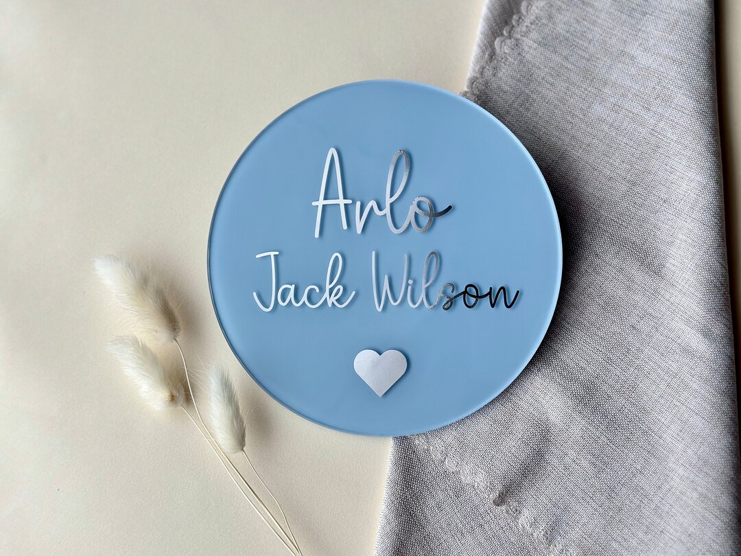 Acrylic Baby Name Announcement Disc Hospital Sign Acrylic Baby Name ...