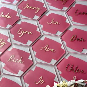 Acrylic Wedding Place Names Name Settings Place Settings Rustic Modern ...
