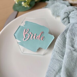 Acrylic Wedding Place Names Name Settings Place Settings Rustic Modern ...