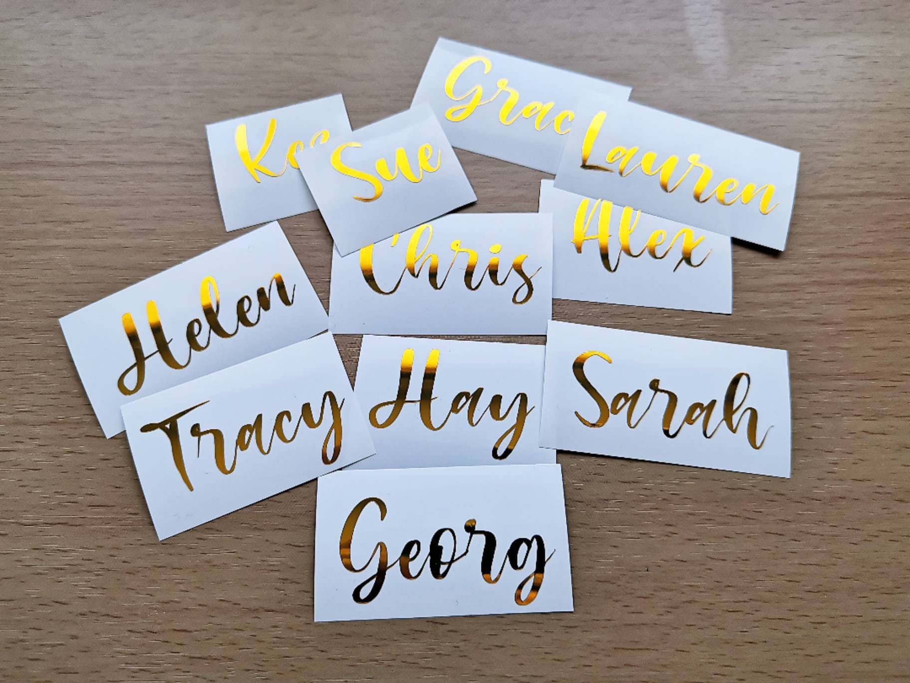 Personalised Vinyl Name Stickers for Birthday - Etsy