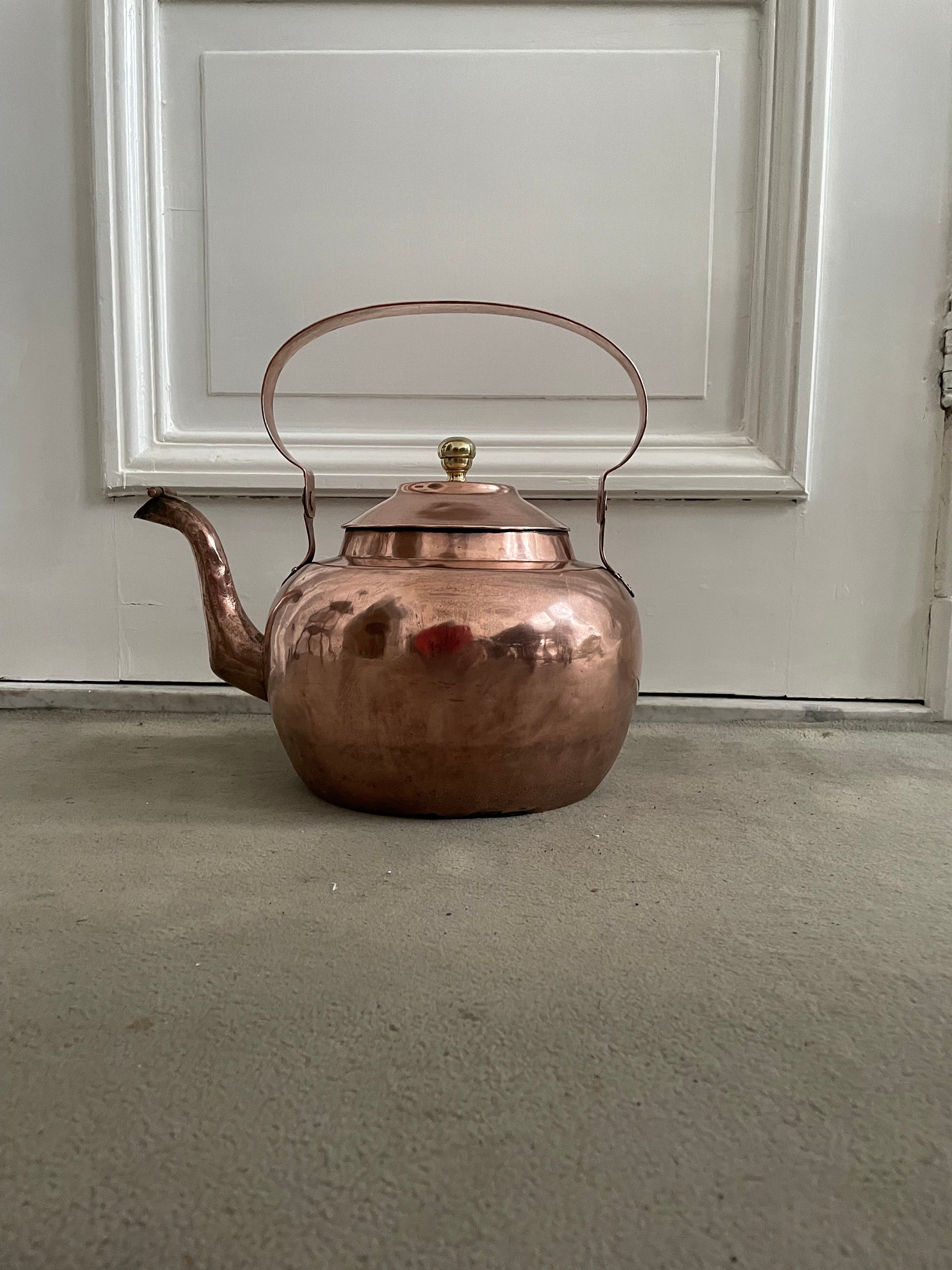 Large Antique Copper Apple Kettle no. 15 - Etsy
