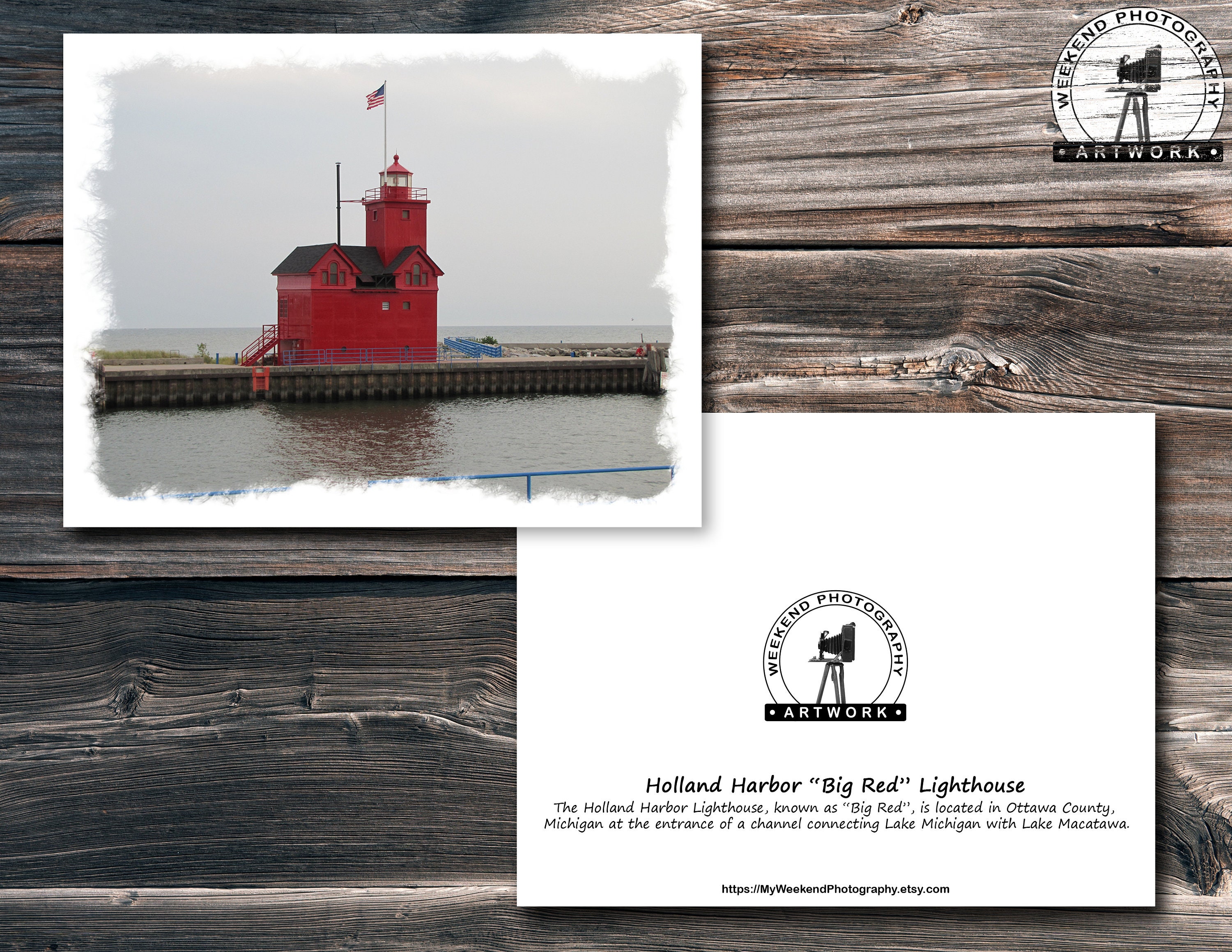 Lighthouse Note Card Set, Michigan Lighthouses, Note Cards, Great Lakes ...