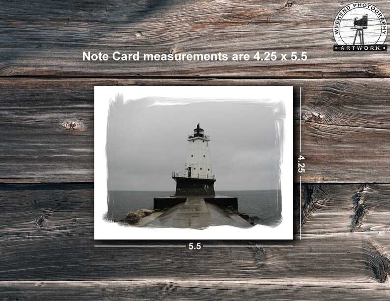 Lighthouse Note Card Set, Michigan Lighthouses, Note Cards, Great Lakes ...