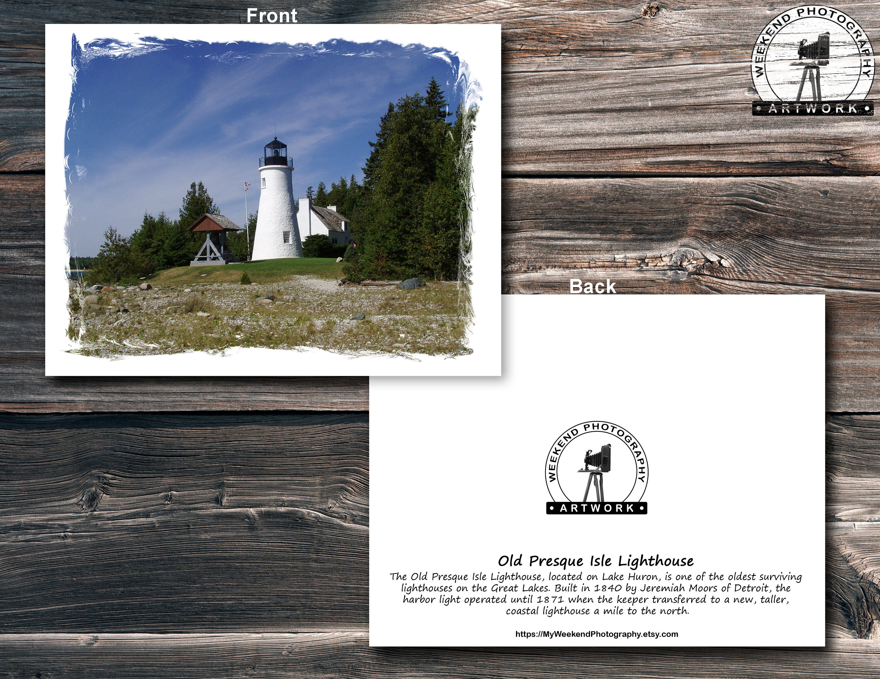 Lighthouse Note Card Set, Michigan Lighthouses, Note Cards, Great Lakes ...