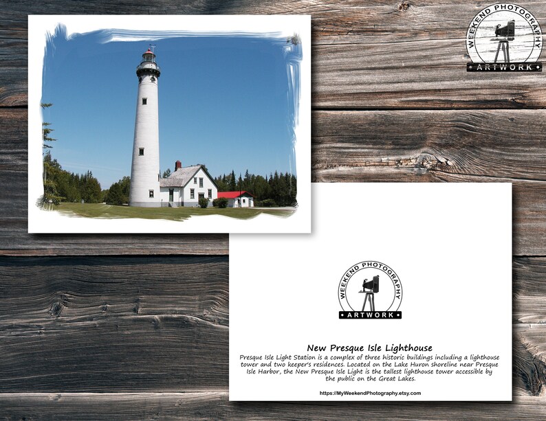 Lighthouse Note Card Set, Michigan Lighthouses, Note Cards, Great Lakes ...