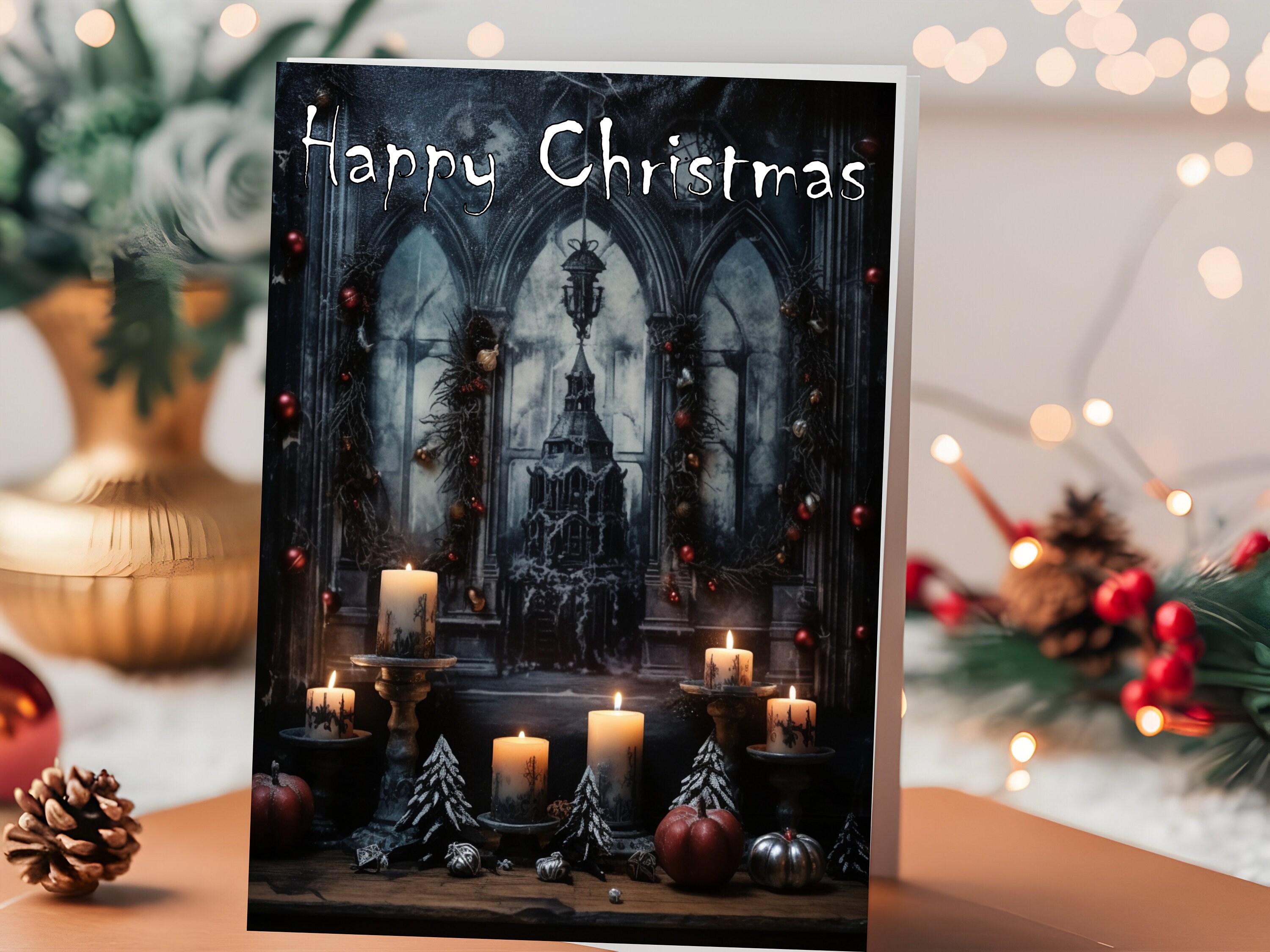 Gothic Horror Colourful Christmas Cards, Unusual Festive Scary ...